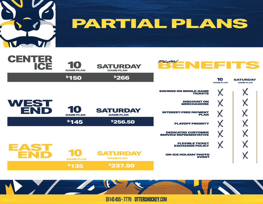 2023-2024 Partial Plan Information - Erie Otters