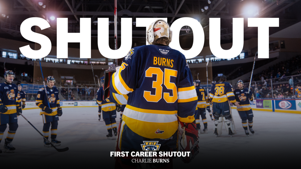 Schooled! Charlie Burns First-Career Shutout Earns Erie 3-0 School Day Victory - Erie Otters