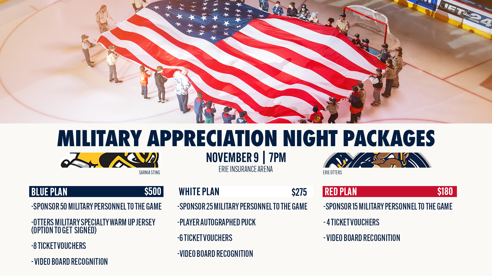 Military Appreciation Night - Erie Otters