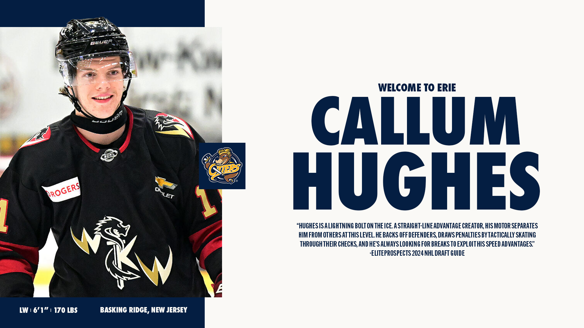 Boston University Commit Callum Hughes signs with Erie Otters - Erie Otters