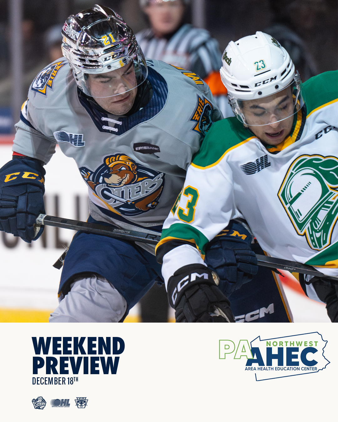 NWPA AHEC WEEKEND PREVIEW: Wednesday Knight Hockey - Erie Otters
