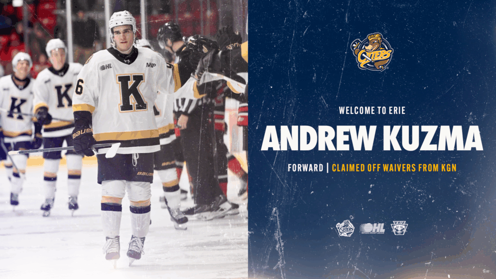 RELEASE: Otters Claim Forward Andrew Kuzma Off of Waivers From Kingston ...