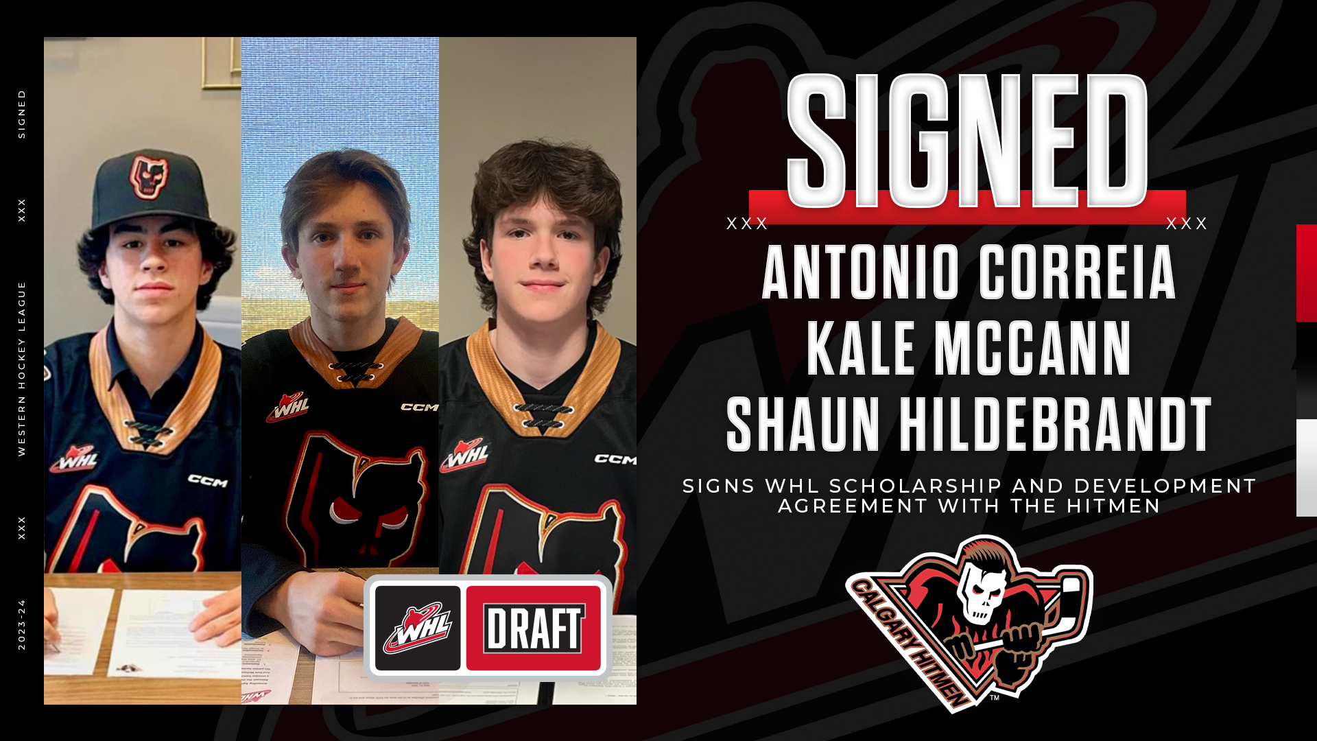 Hitmen sign trio of second round picks – WHL Prospects