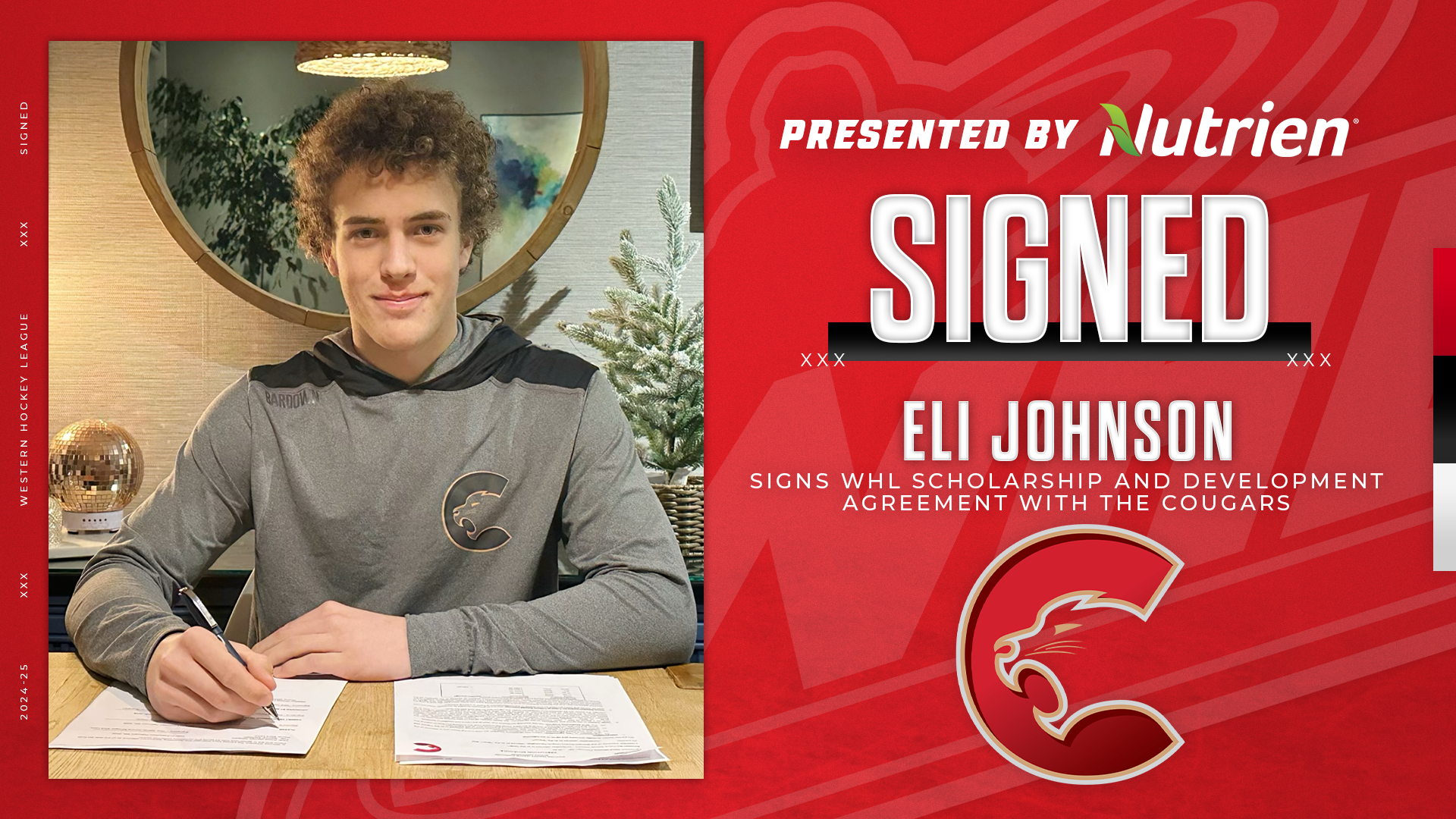 Cougars sign defenceman Eli Johnson to WHL Scholarship & Development Agreement – WHL Prospects