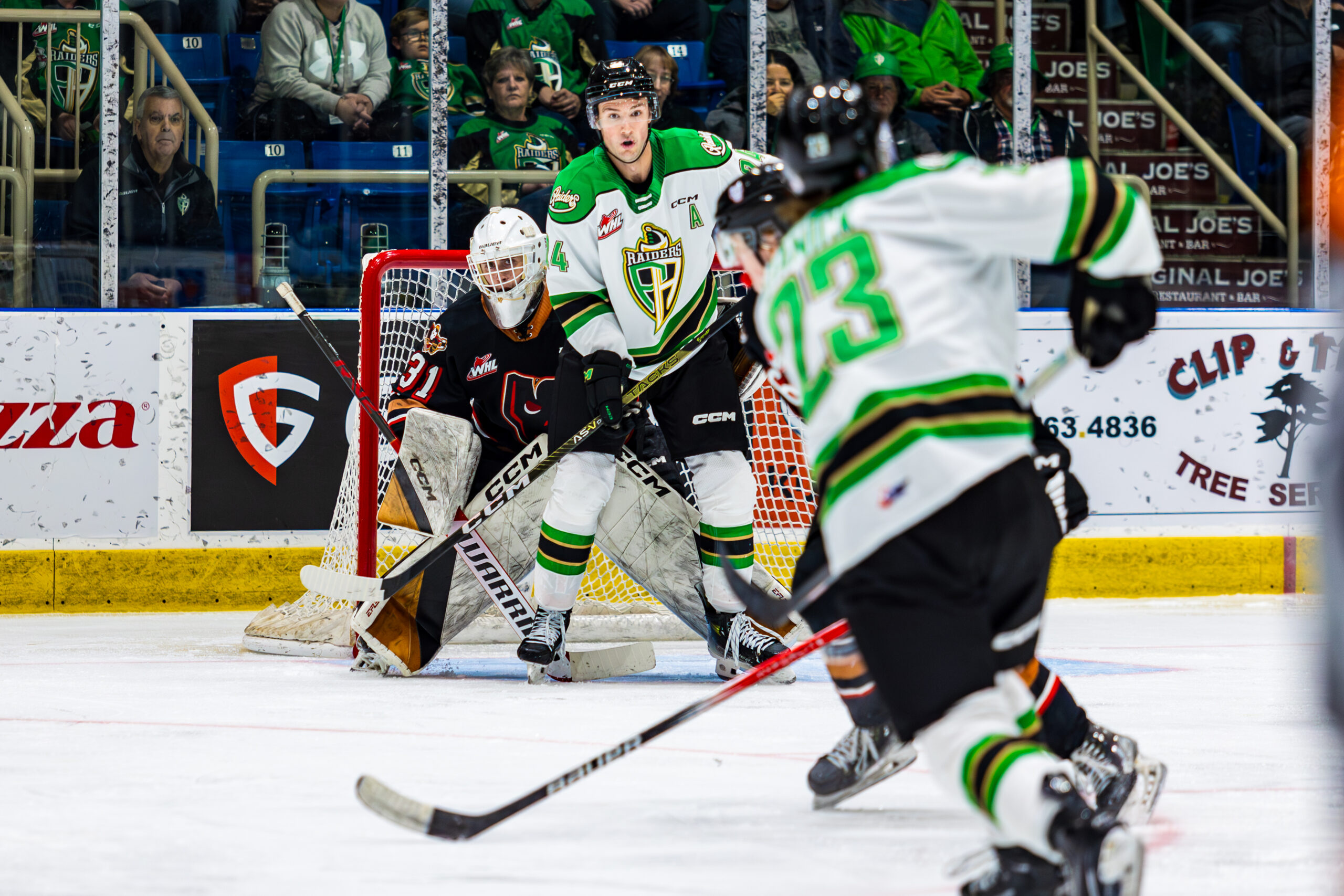 Raiders pick up a point in 5-4 overtime loss to Hitmen - Prince Albert ...