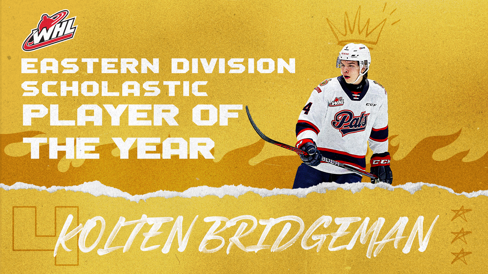 Bridgeman named Eastern Division Academic Player of the Year - Regina Pats