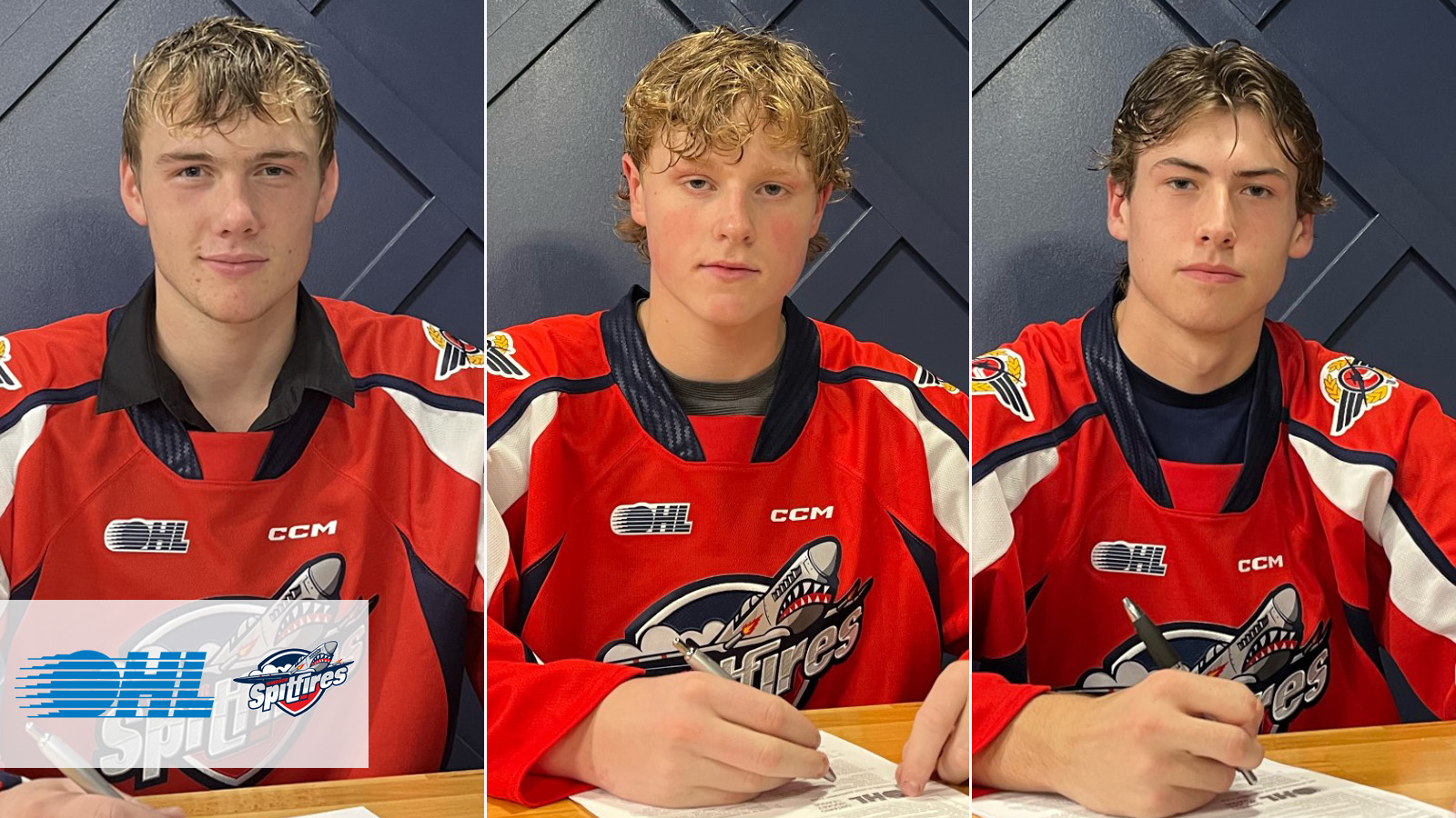 Spitfires sign Froggett, Hjelholt and O'Dell - Ontario Hockey League