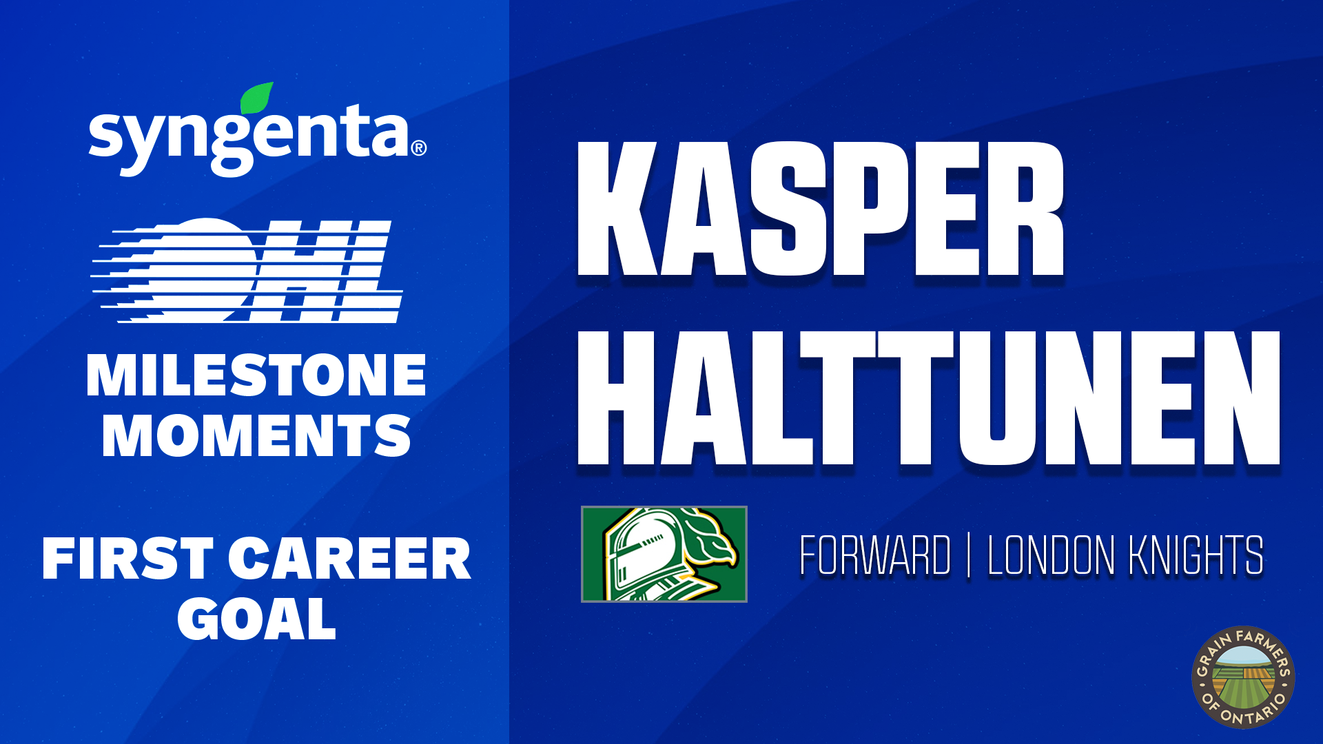 OHL Milestone Moment | Kasper Halttunen | First Career Goal - Ontario ...