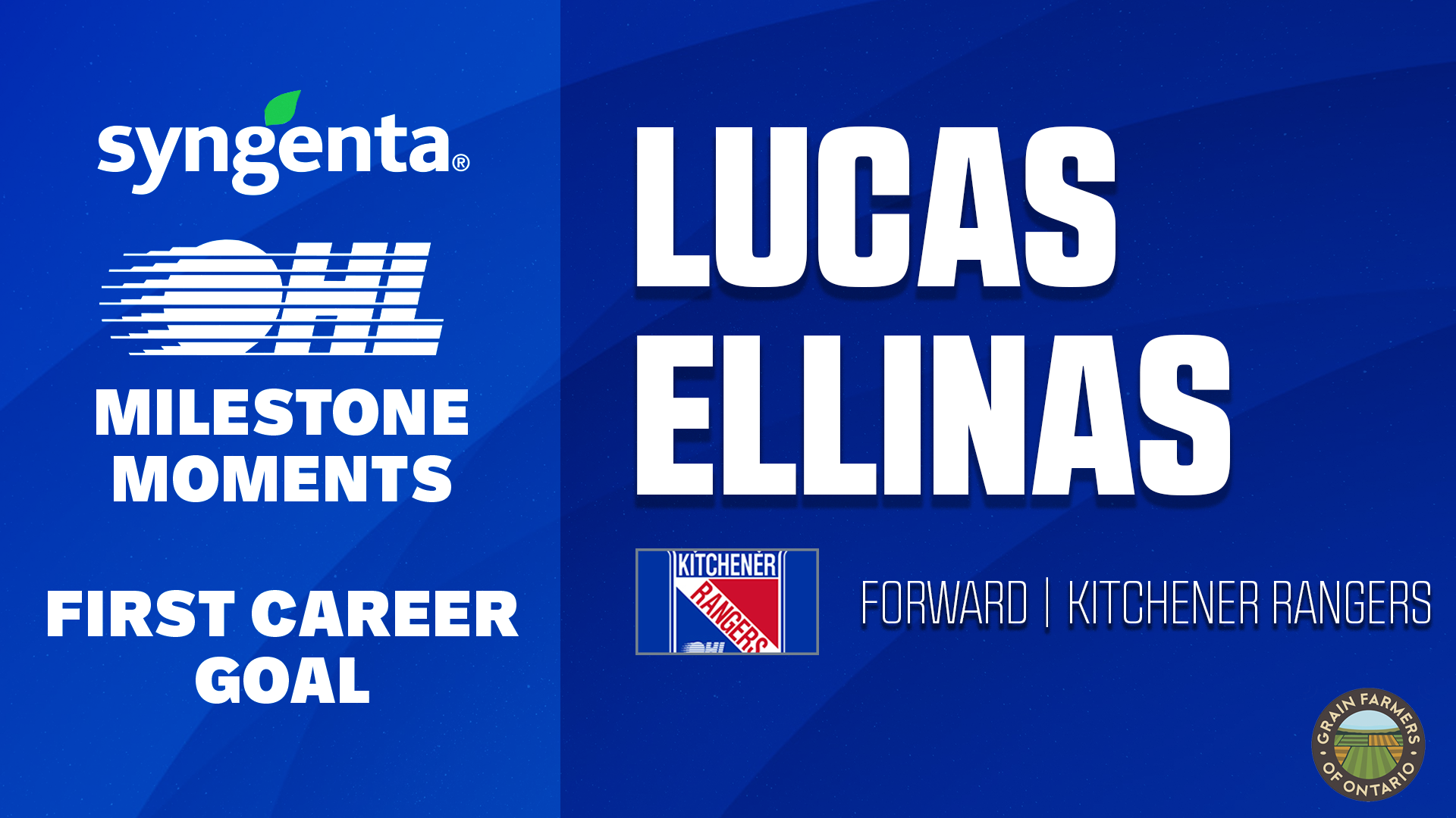OHL Milestone | Lucas Ellinas | First Career Goal - Ontario Hockey League