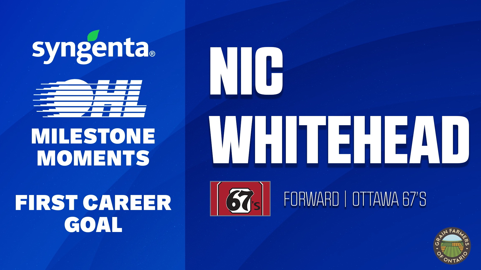 OHL Milestone | Nic Whitehead | First Career Goal - Ontario Hockey League