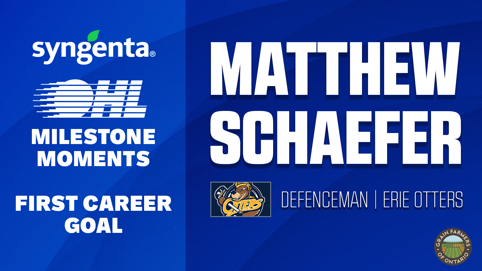 OHL Milestone | Matthew Schaefer | First Career Goal - Ontario Hockey ...