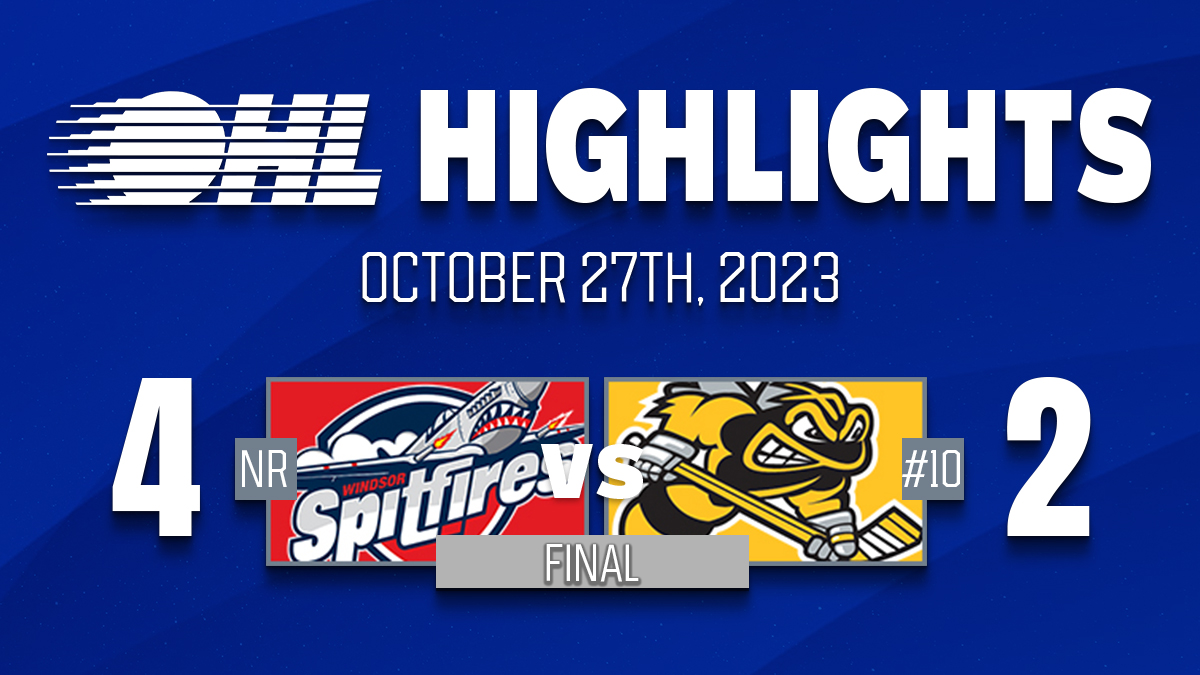OHL Highlights: Oct. 27/23 - WSR (4) - SAR (2) - Ontario Hockey League