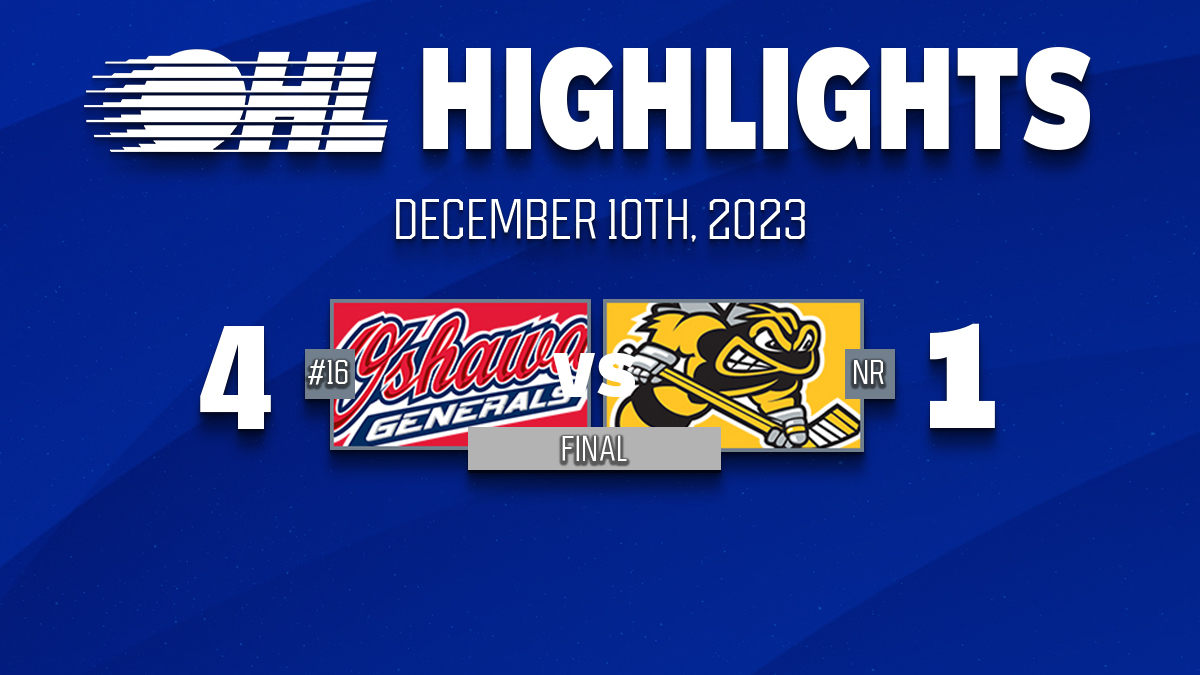 OHL Highlights: Dec. 10/23 - OSH (4) - SAR (1) - Ontario Hockey League