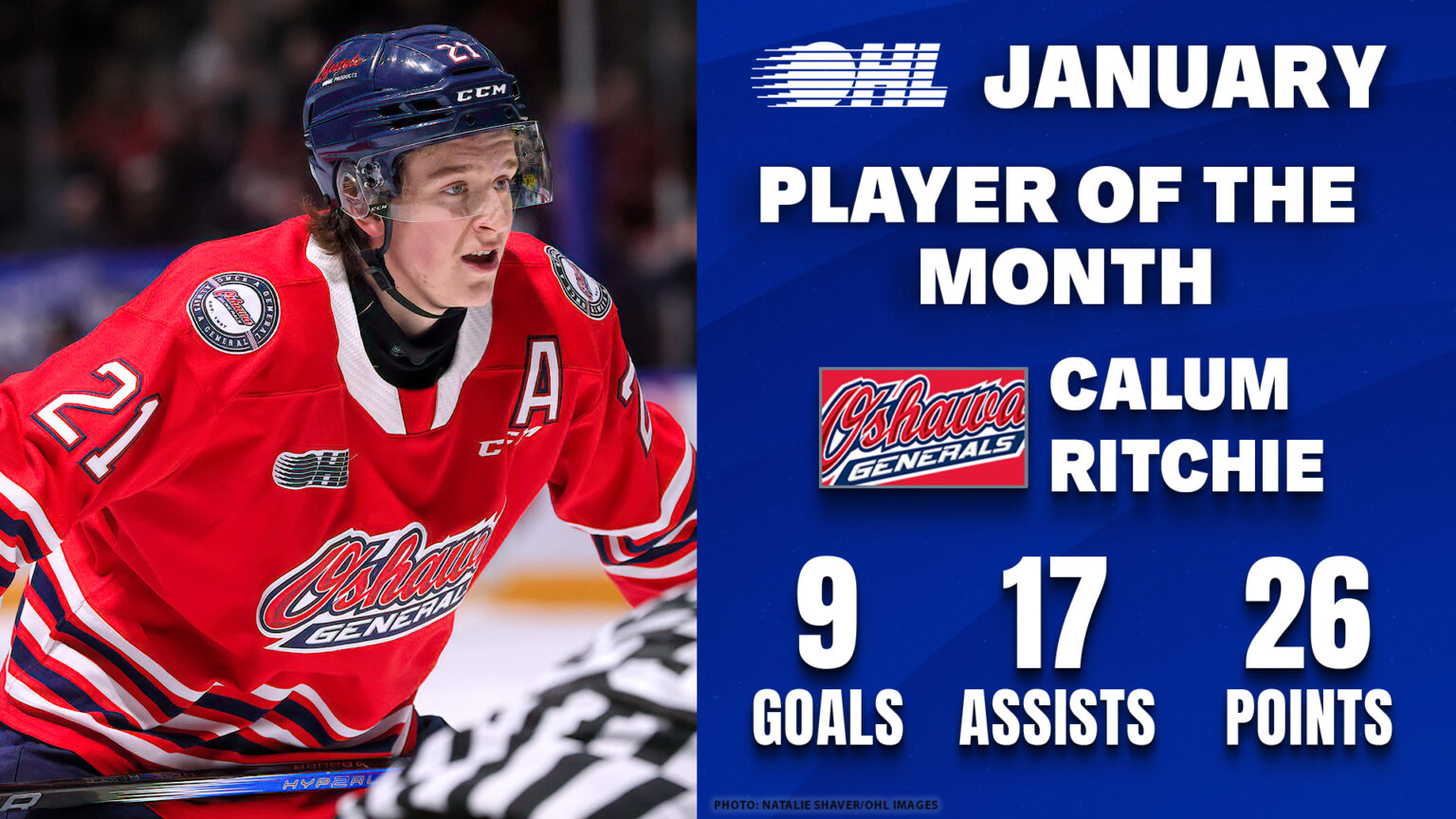 OHL Announces Top Performers of the Month for January - Ontario Hockey ...
