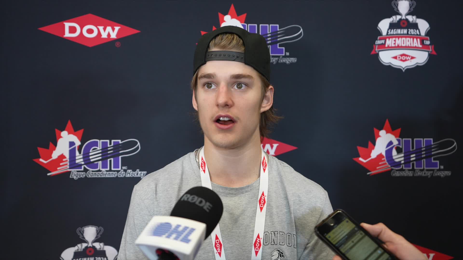 OHL Championship Series Game 4 Post-Game: Denver Barkey - Ontario ...