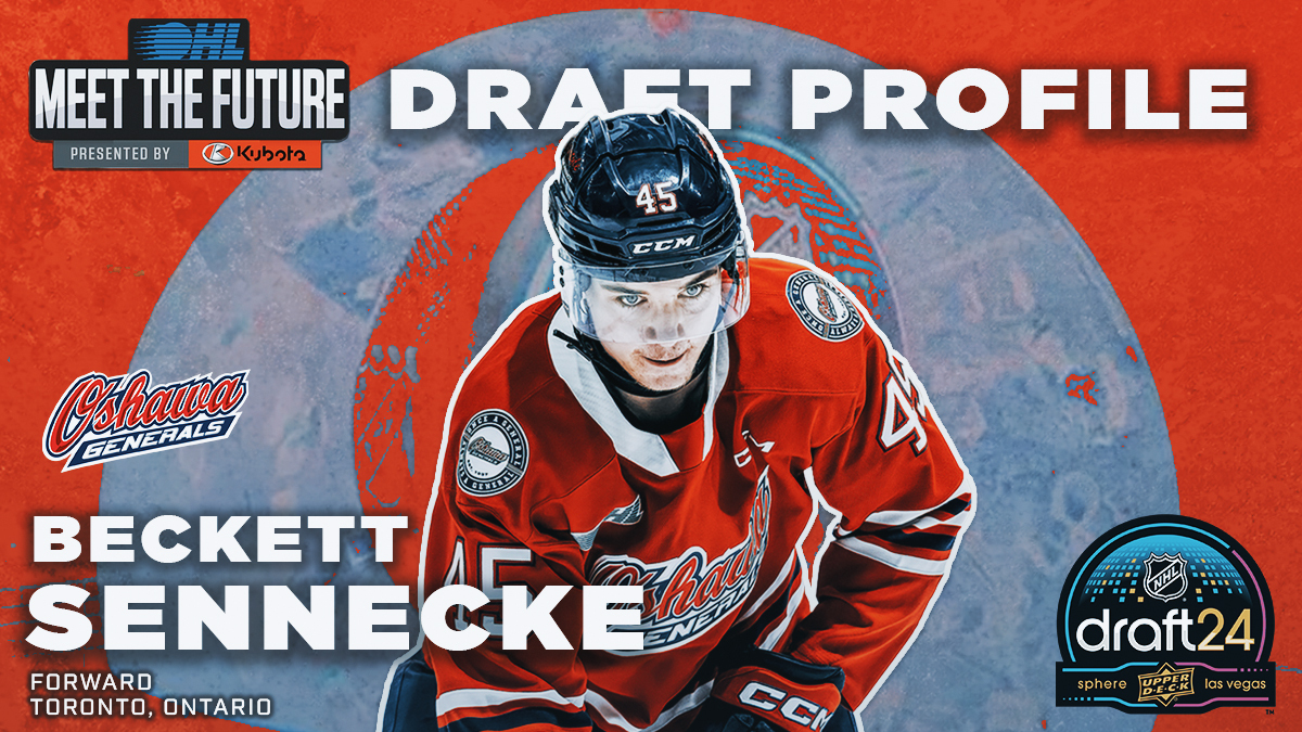 Countdown to the 2024 NHL Draft: Beckett Sennecke - Ontario Hockey League