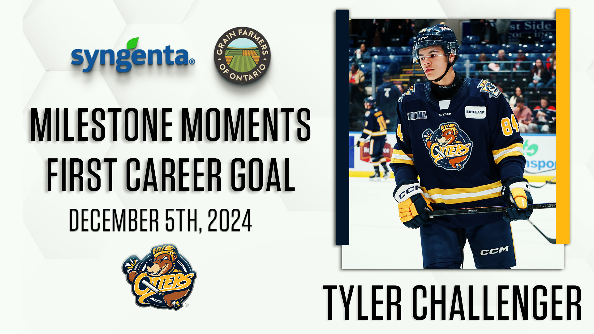 OHL Milestone | First Career Goal | Tyler Challenger - Ontario Hockey ...
