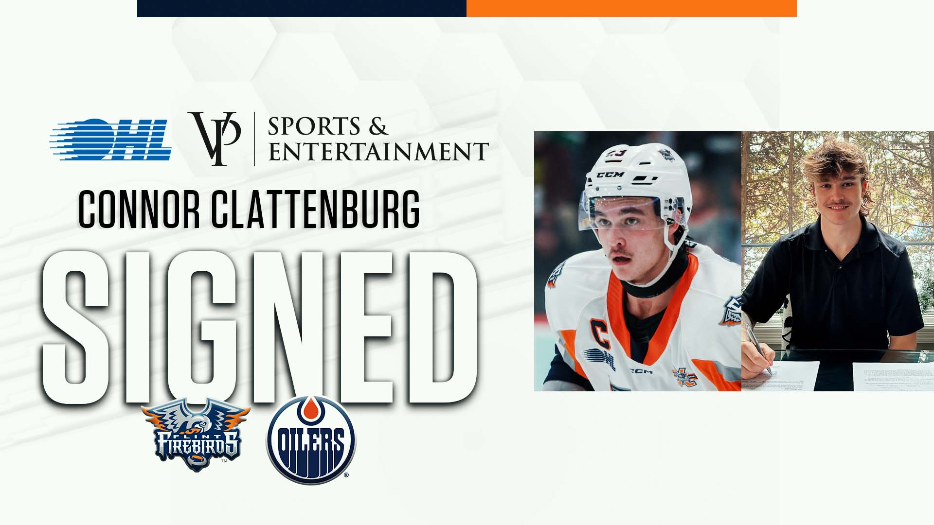 Firebirds' Clattenburg signs with Oilers - Ontario Hockey League