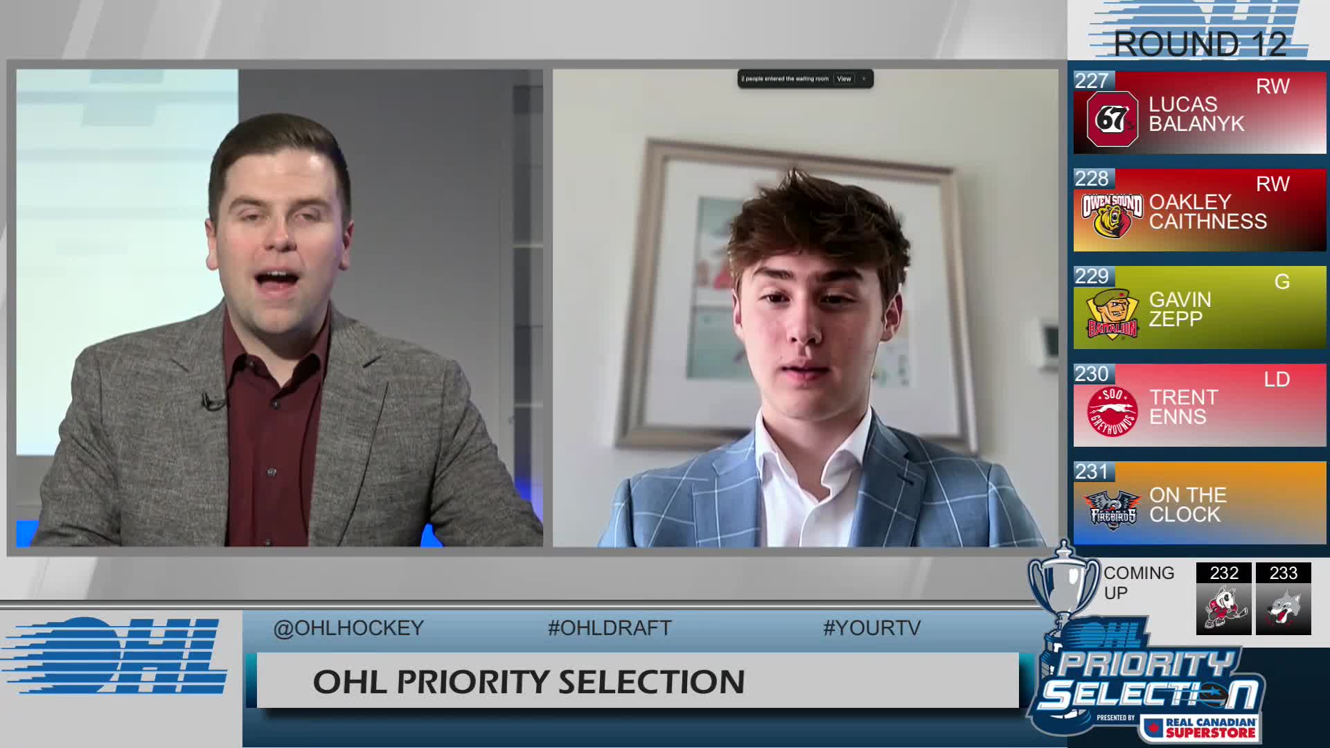 2025 OHL Priority Selection - Ontario Hockey League