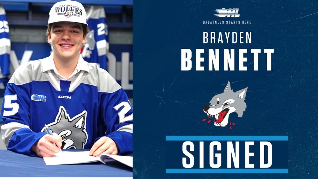 Wolves sign first-round pick Brayden Bennett - Ontario Hockey League