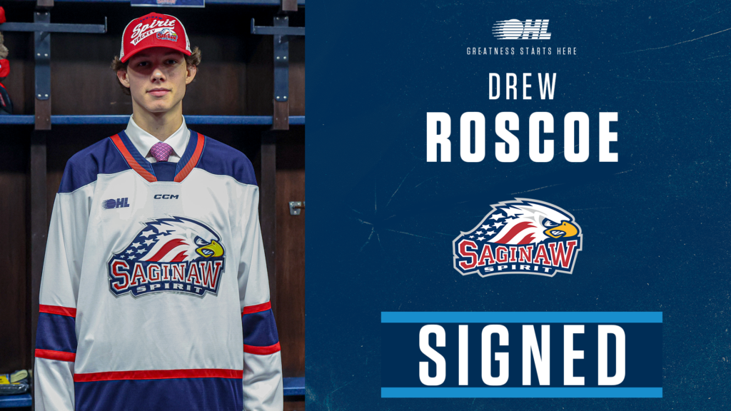 Spirit sign defenceman Drew Roscoe - Ontario Hockey League
