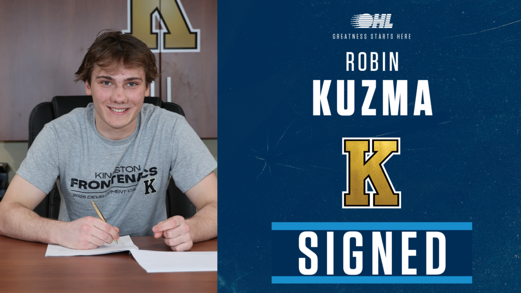 Frontenacs sign free-agent Robin Kuzma - Ontario Hockey League