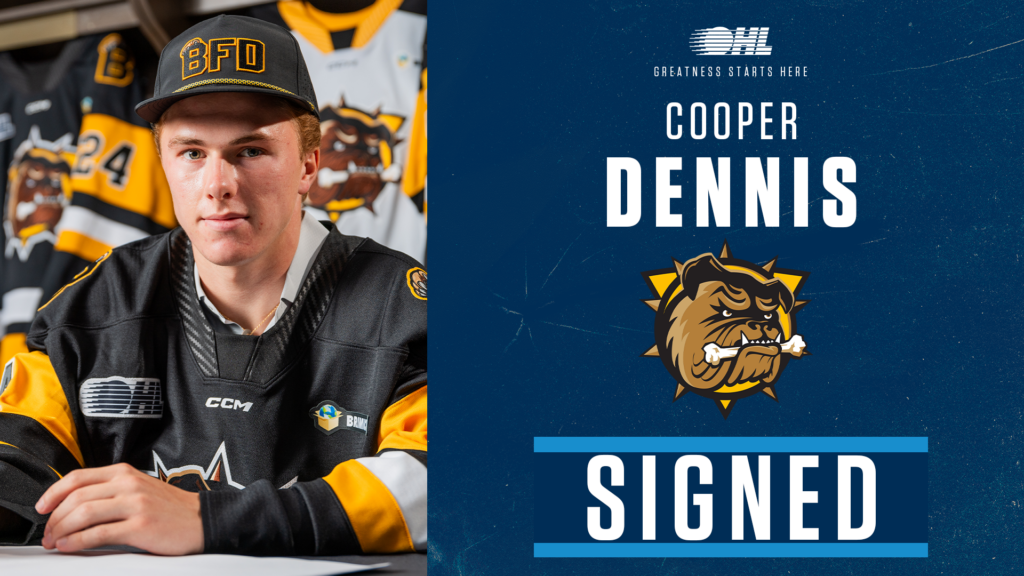 U.S. standout Cooper Dennis signs with Bulldogs - Ontario Hockey League