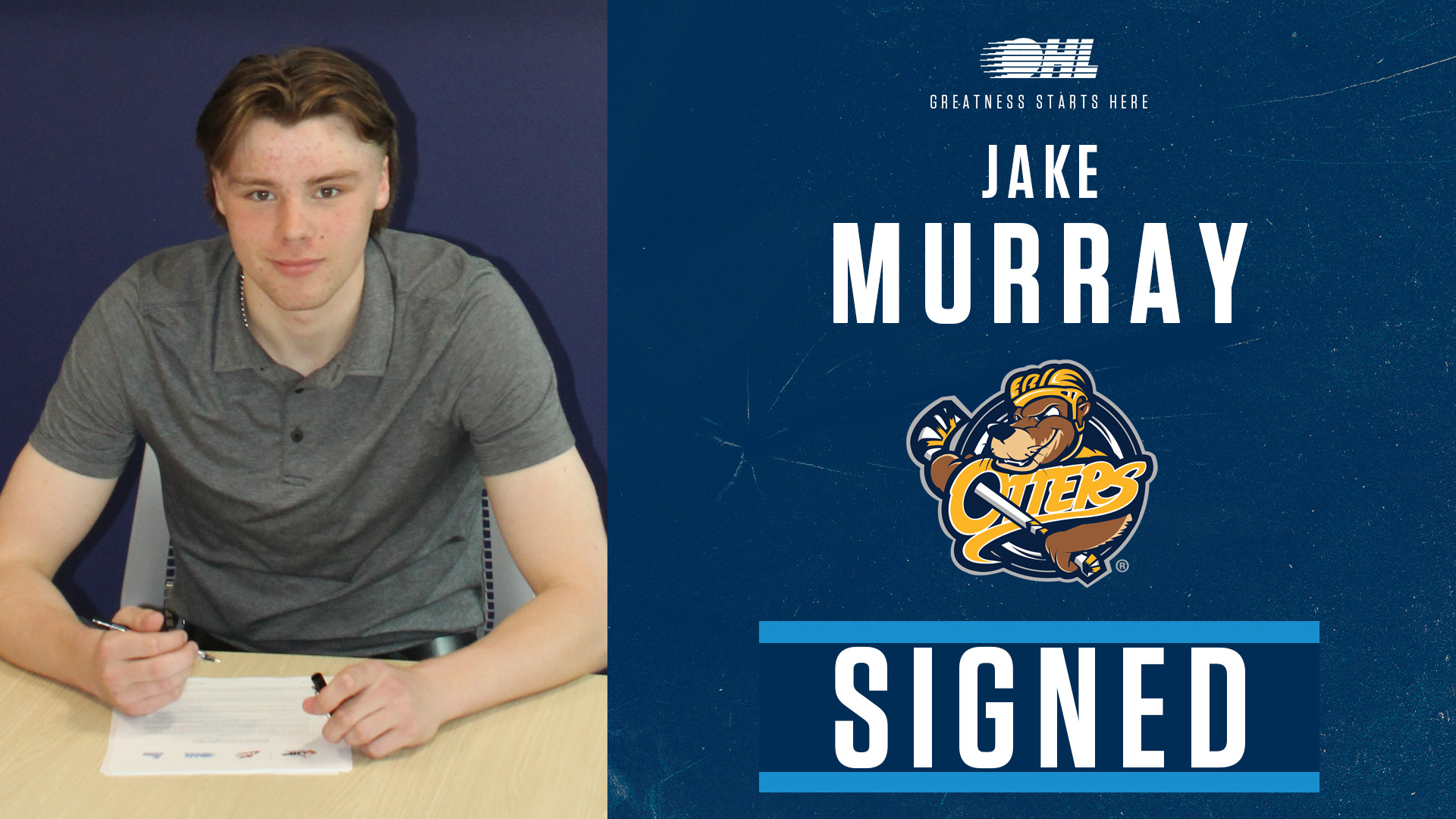 First round pick Jake Murray signs with Otters - Ontario Hockey League