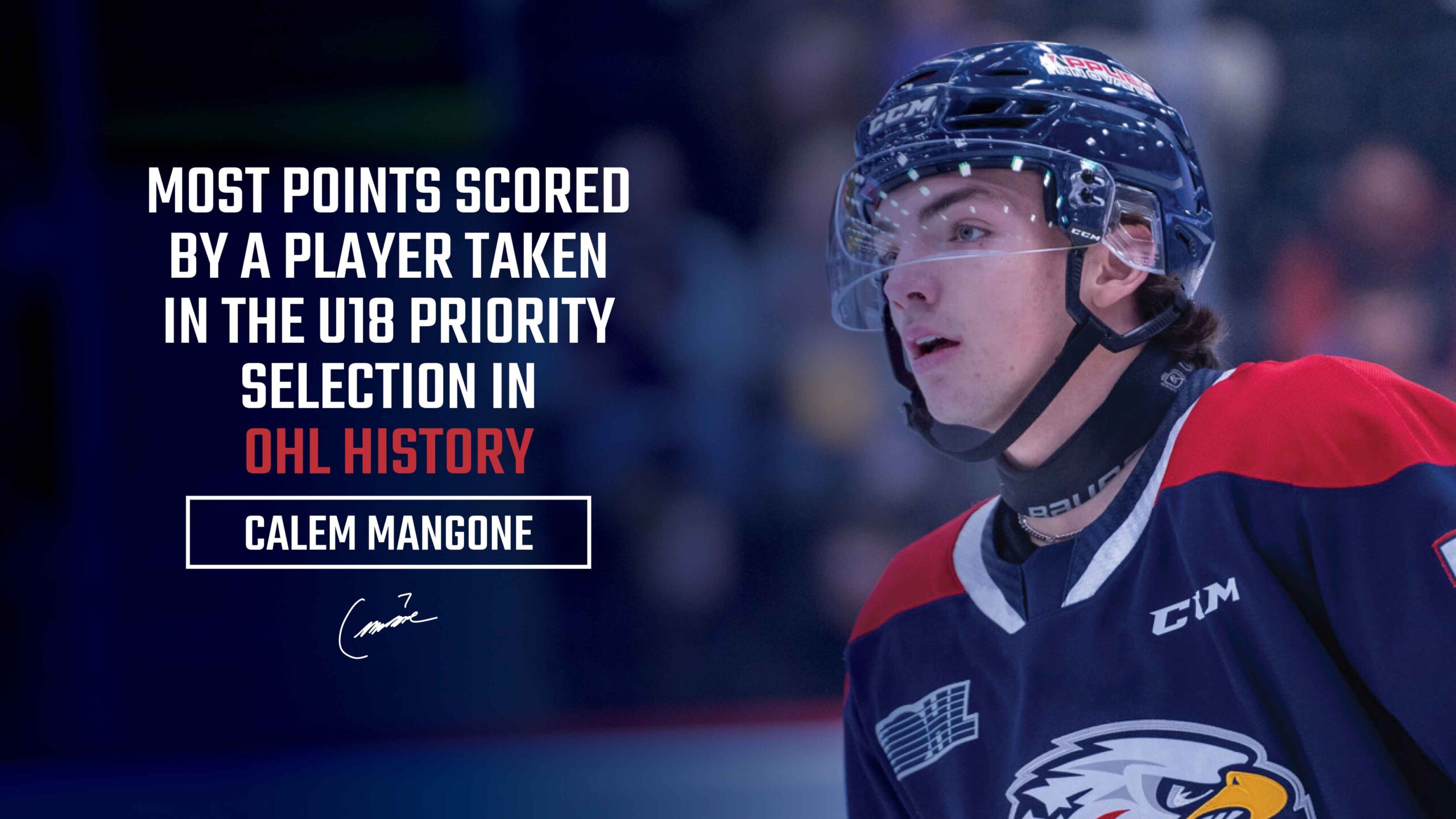 Mangone becomes highest-scoring U18 draftee - Saginaw Spirit