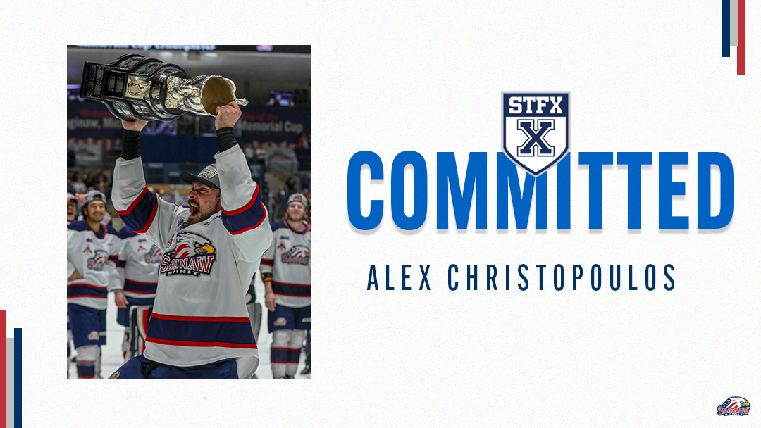 Spirit's Alex Christopoulos commits to STFX - Saginaw Spirit