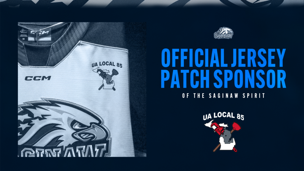 Spirit announce UA Local 85 as first-ever jersey sponsor - Saginaw Spirit