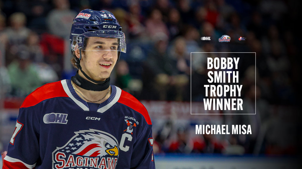 Misa wins Bobby Smith trophy as OHL’s top academic player - Saginaw Spirit