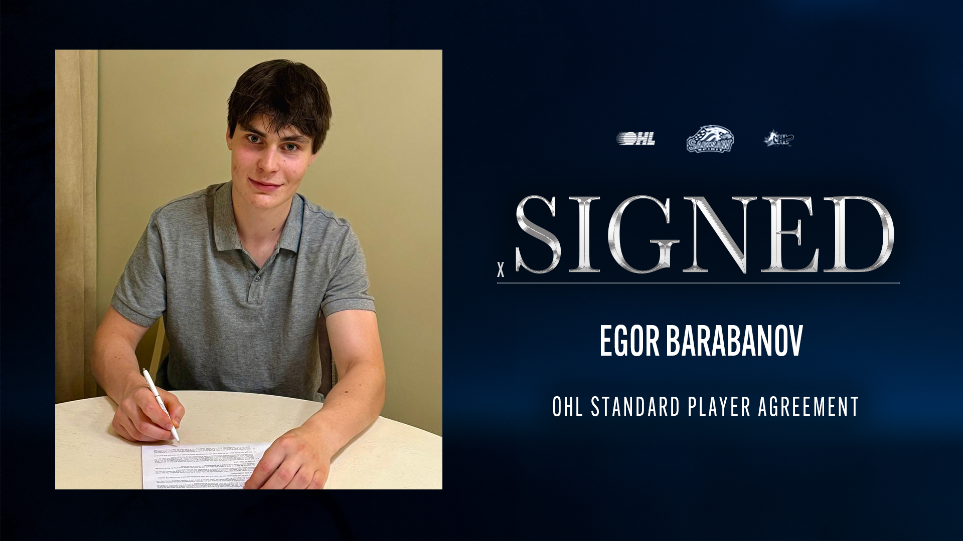 Spirit sign free agent forward Egor Barabanov to Standard Player ...