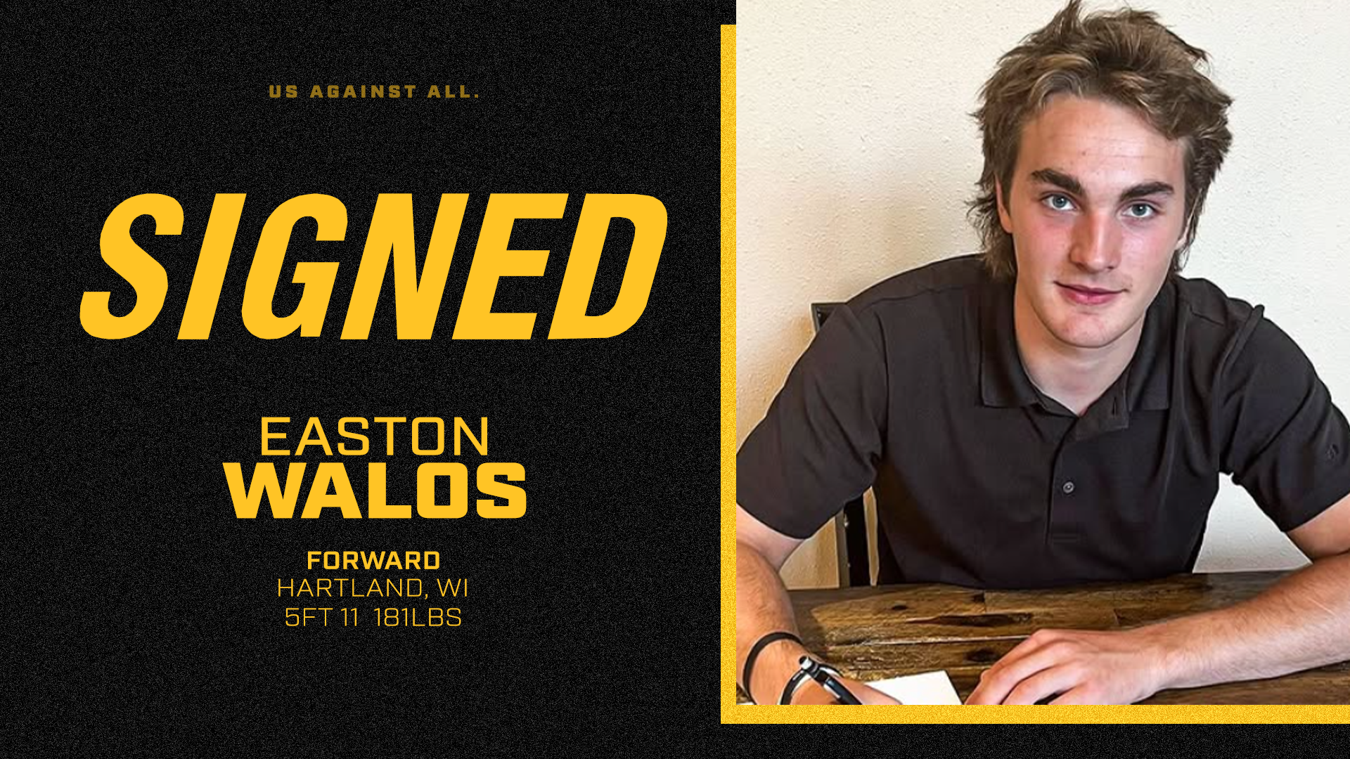 Sarnia Sting Sign Forward Easton Walos - Sarnia Sting