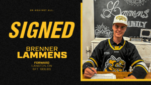 Sarnia Sting Welcome 4th Overall Pick Brenner Lammens - BVM Sports