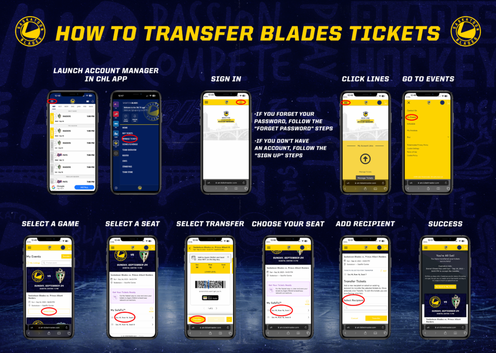 Transfer Your Tickets - Saskatoon Blades