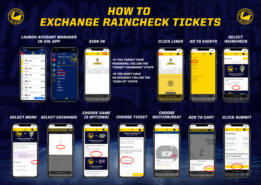 Raincheck Tickets (Season Ticket Holders) - Saskatoon Blades