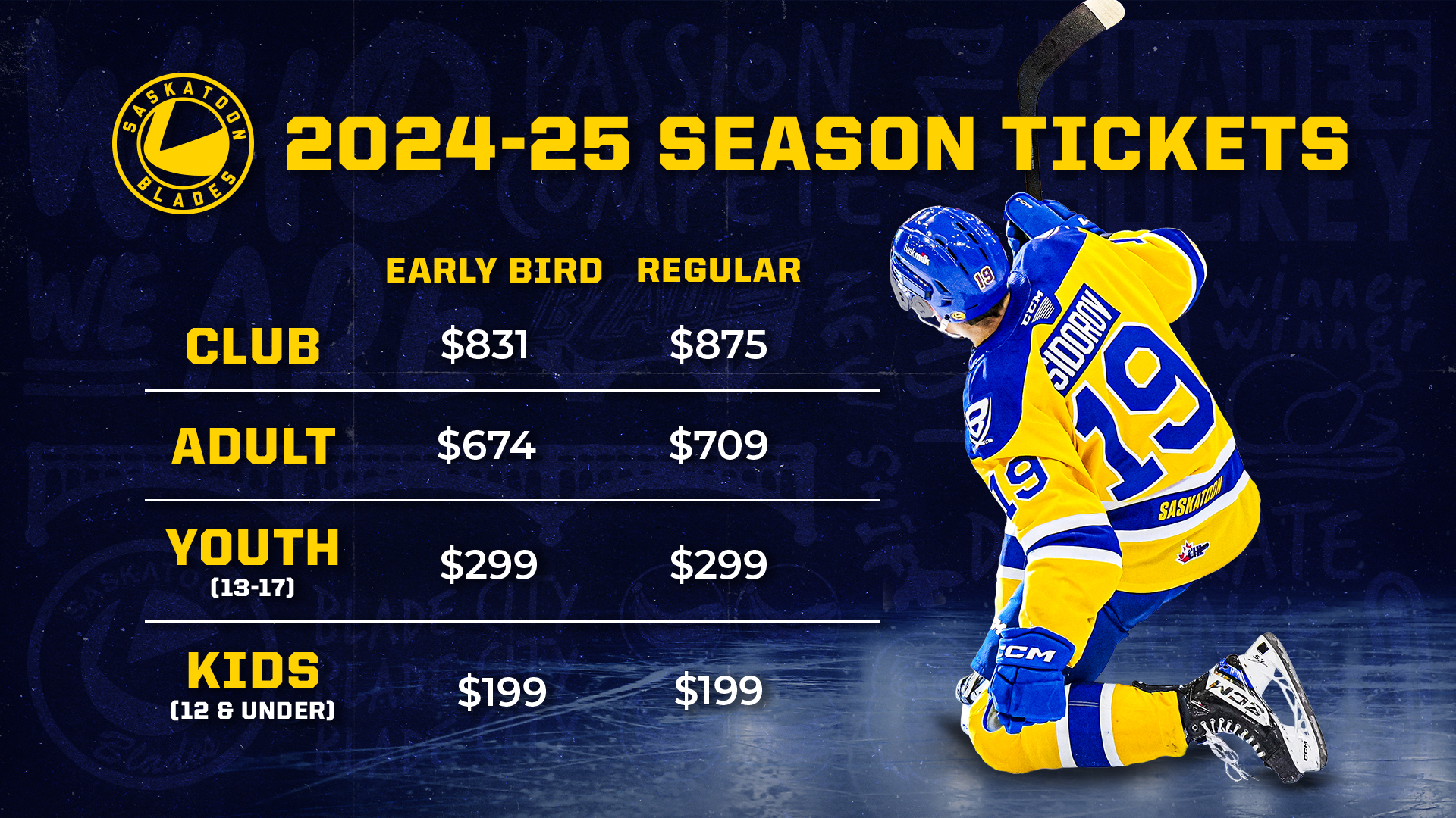 2024-25 Season Ticket Renewals - Saskatoon Blades