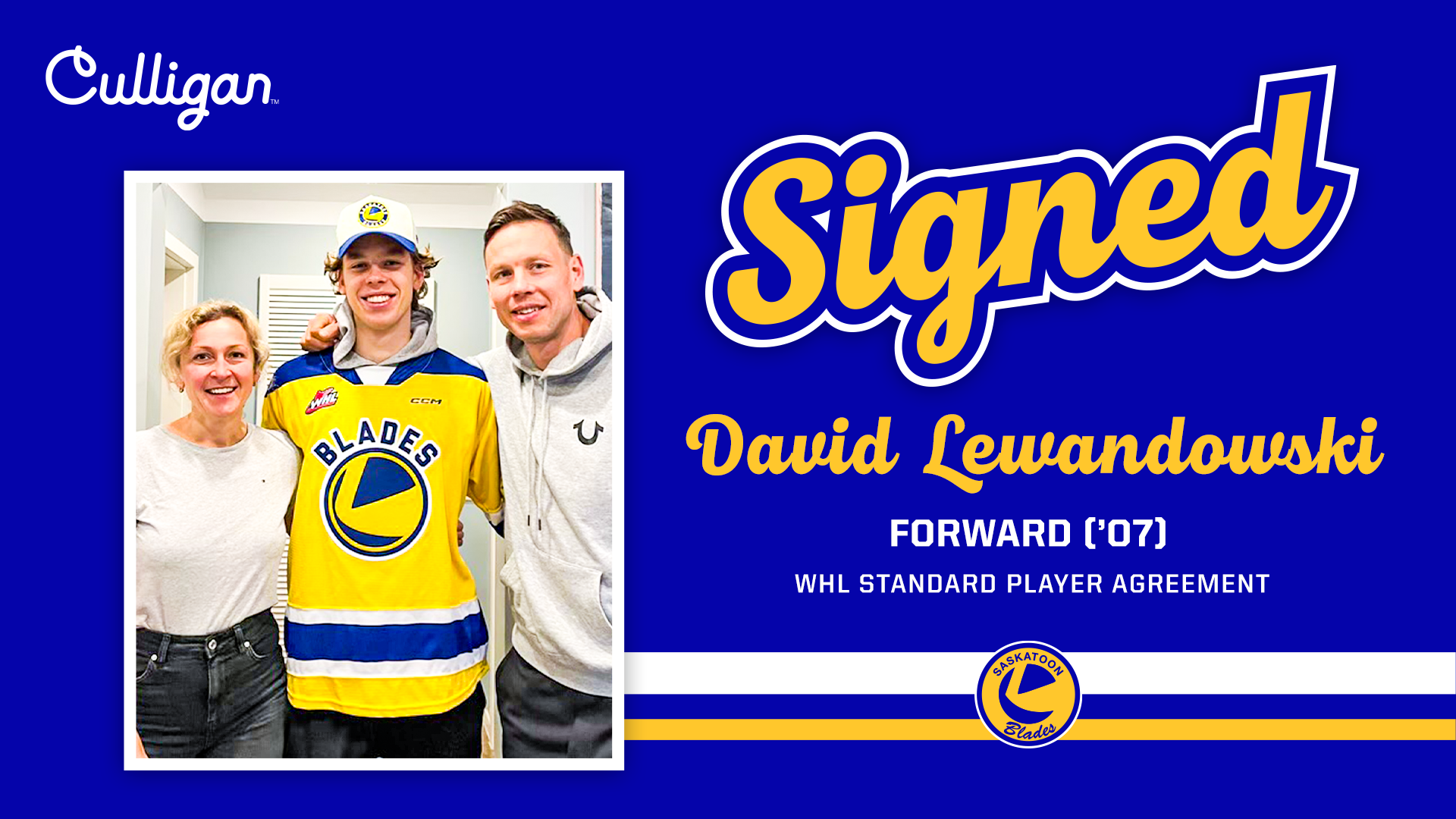 Blades sign 2025 NHL draft-eligible forward David Lewandowski ...