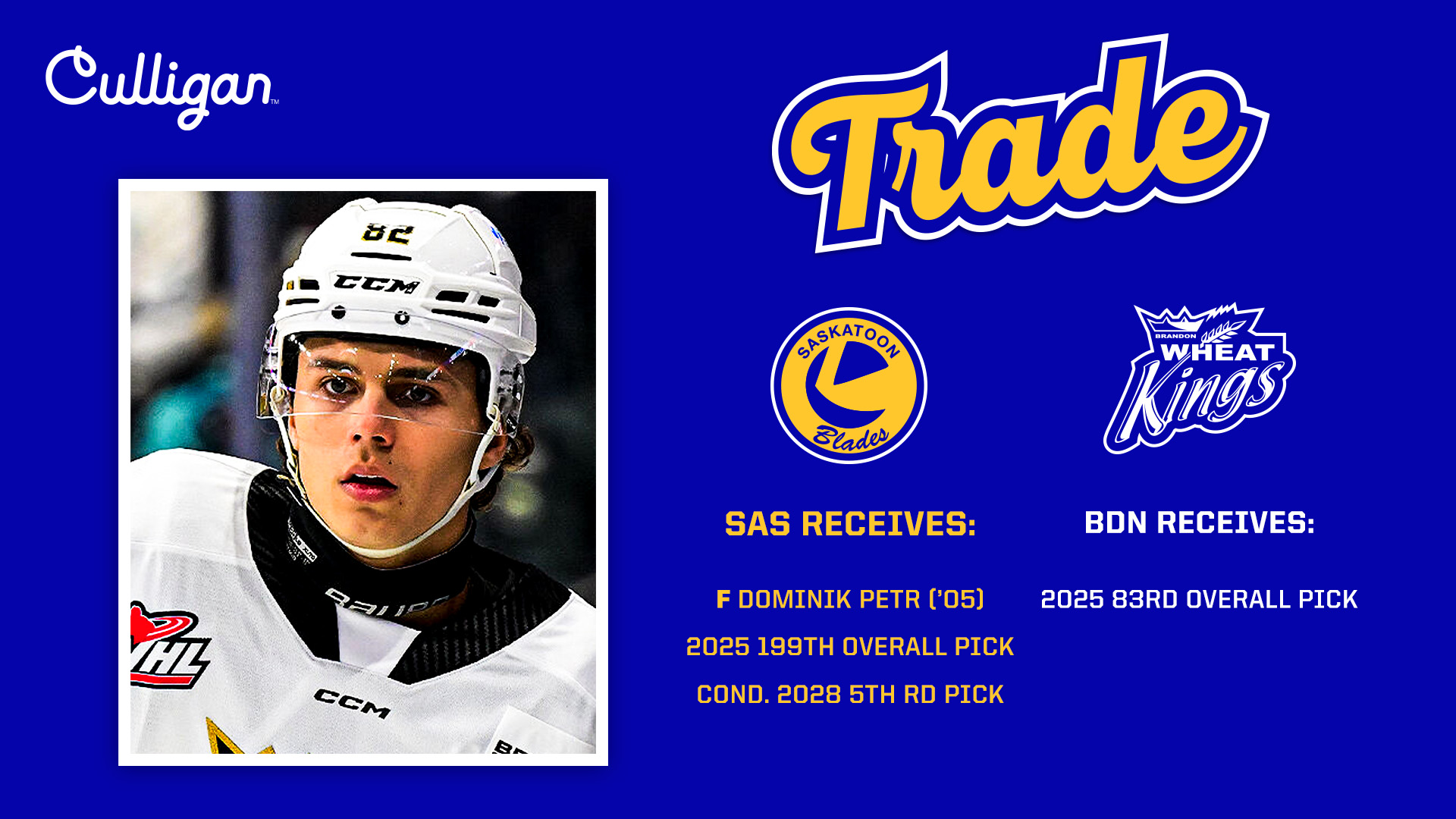 Blades acqurie 20-year-old scorer Dominik Petr from Wheat Kings - BVM ...