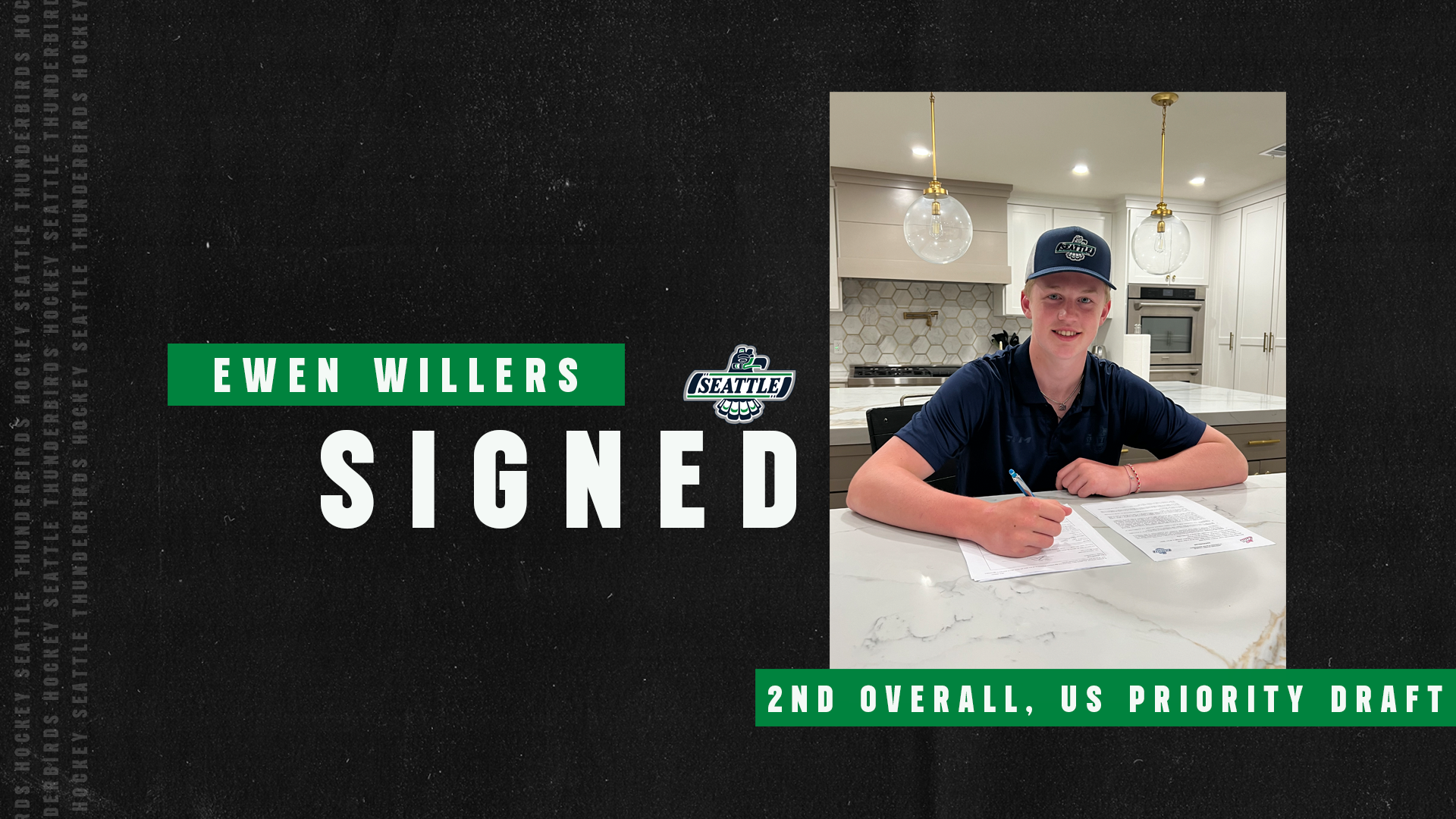 Thunderbirds Sign Ewen Willers - Seattle Thunderbirds