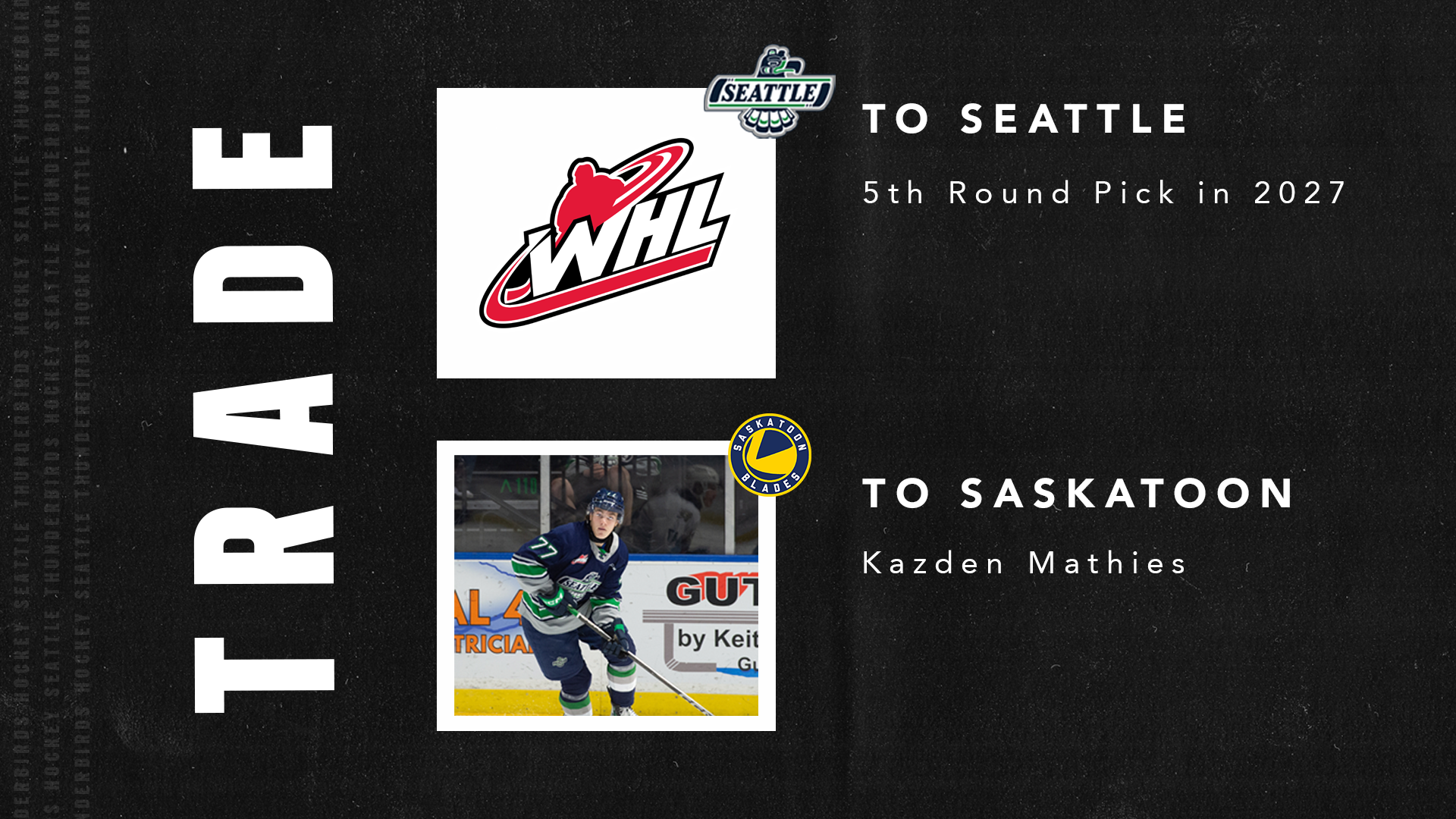 T-Birds Acquire Draft Pick - Seattle Thunderbirds