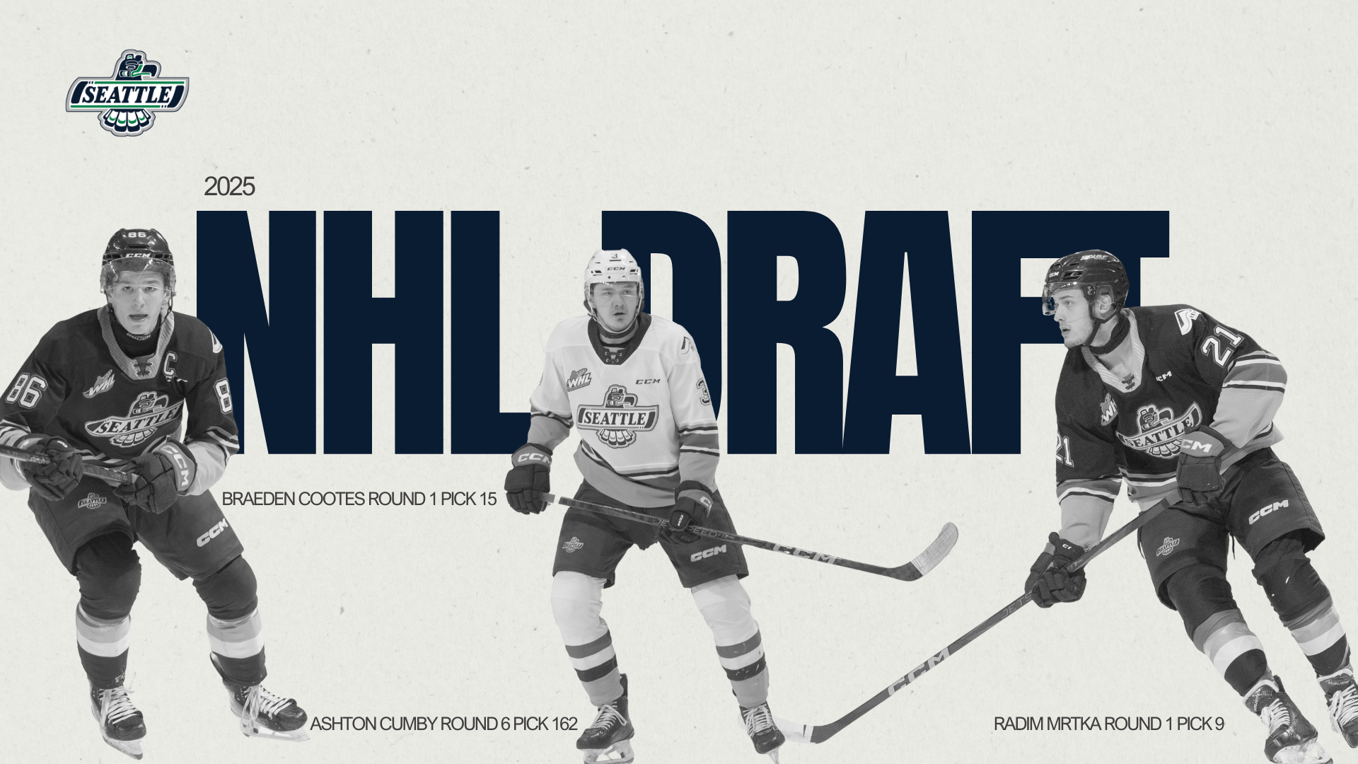 Three T-Birds selected in the 2025 NHL Entry Draft - Seattle Thunderbirds