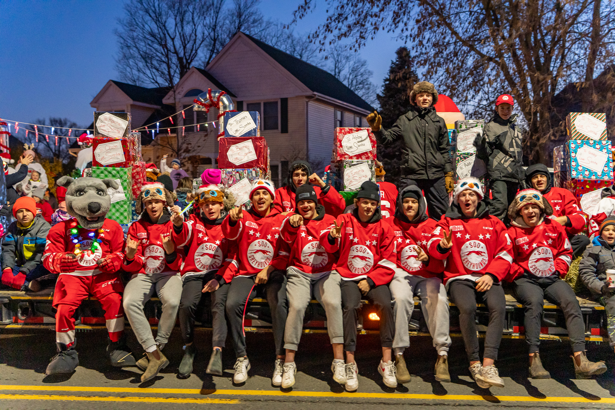 PHOTOS (37); Rotary Santa Claus Parade - November 18, 2023 - Soo Greyhounds