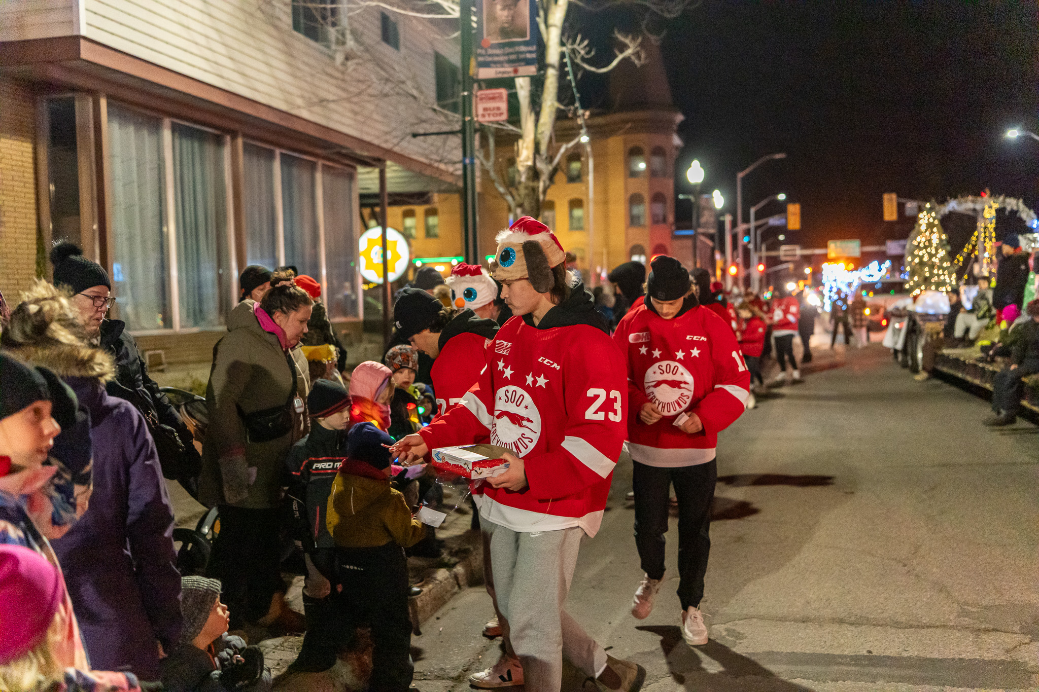 PHOTOS (37); Rotary Santa Claus Parade - November 18, 2023 - Soo Greyhounds