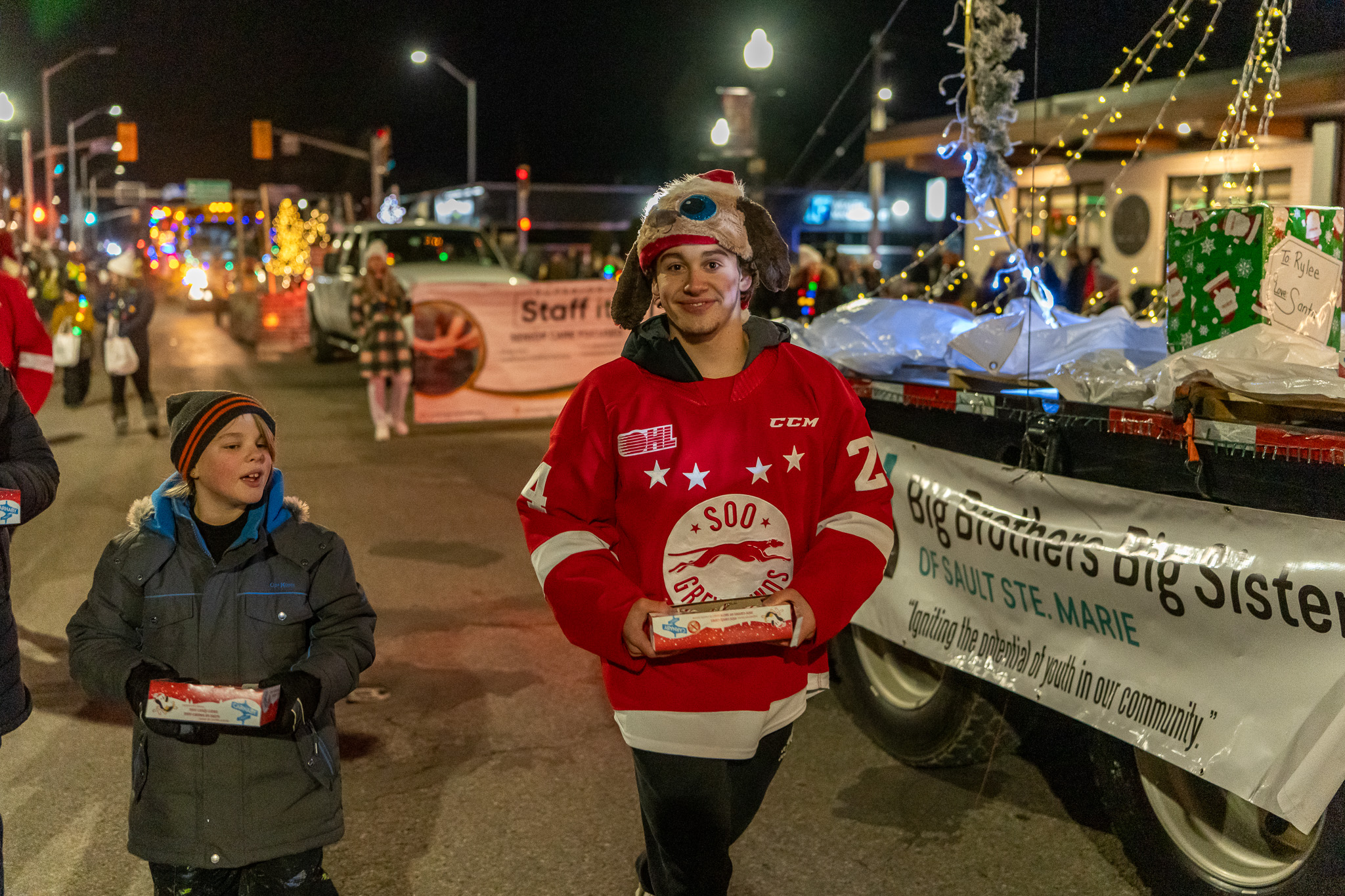 PHOTOS (37); Rotary Santa Claus Parade - November 18, 2023 - Soo Greyhounds