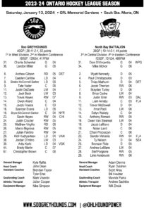 Line-Up Sheet – Soo Greyhounds