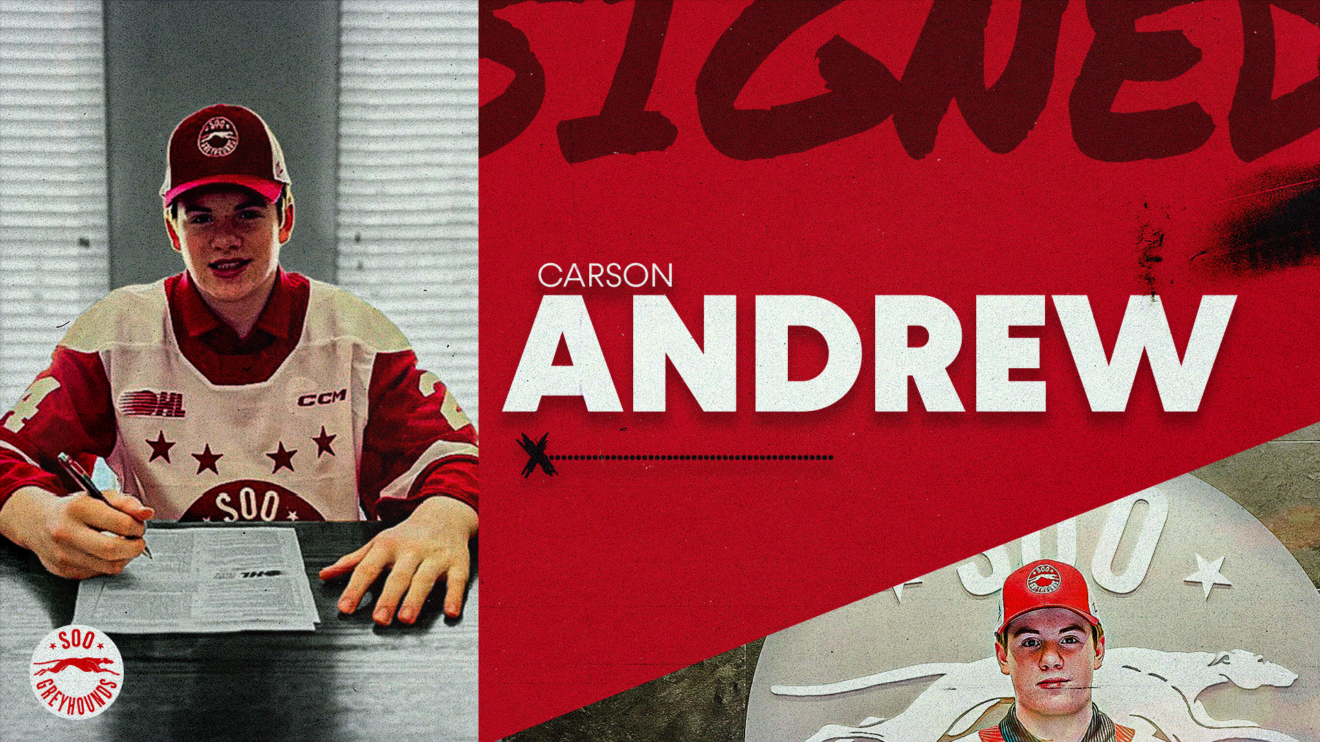 Hounds ink Carson Andrew to OHL Scholarship and Development Agreement ...