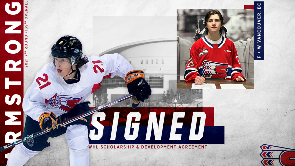 Chiefs sign 2021 7th-round pick F Coco Armstrong - Spokane Chiefs