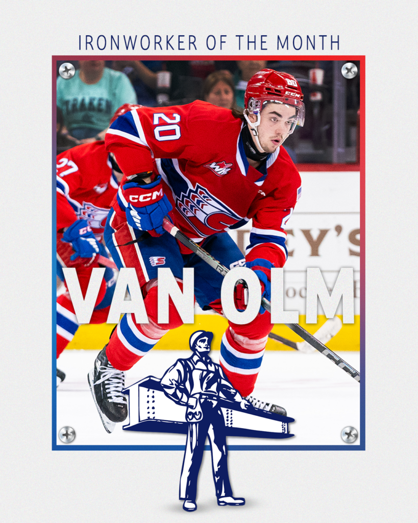 September Ironworker of the Month: F Shea Van Olm - Spokane Chiefs